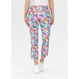 Stehmann Stretch-Hose INA in 6/8 Länge und mit Allover-Print, bunt