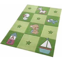 Kinderteppich Smart Kids "Newborn" Teppiche Gr. B/L: 110 cm x 170 cm, 10 mm, 1 St., grün Kinder Kinderzimmerteppiche