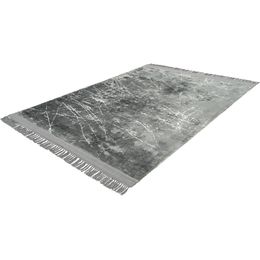 Teppich Padiro "Dolce Vita 225" Teppiche Gr. B/L: 80 cm x 150 cm, 10 mm, 1 St., grau Esszimmerteppiche