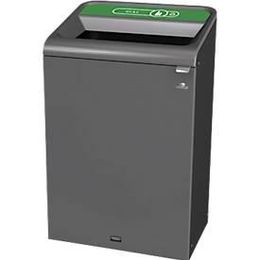 Recyclingstation Rubbermaid Configure, für Glas, 125 l, Magnetverbindung, B 495 x T 610 x H 975 mm, grün