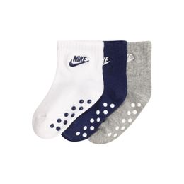 Nike Sportswear Socken 'Core Futura' M&auml;dchen Gr&ouml;&szlig;e 20/22 blau / grau / wei&szlig;
