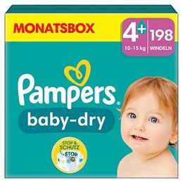 Pampers® Windeln baby-dry™ Monatsbox Größe Gr.4 (10-15 kg) für Babys und Kleinkinder (4-18 Monate), 198 St.