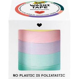 Folia Washi Tape UNI PASTELL Deko-Klebeband matt 10,0 mm x 10,0 m 5 Rollen