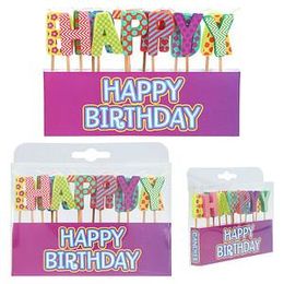 Depesche Geburtstagskerzen Buchstaben - Happy Birthday mehrfarbig