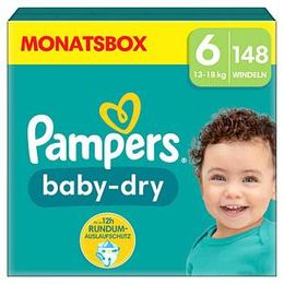 Pampers® Windeln baby-dry™ Monatsbox Größe Gr.6 (13-18 kg) für Kids und Teens (4-12 Jahre), 148 St.