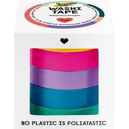 Folia Washi Tape UNI BASIC Deko-Klebeband matt 10,0 mm x 10,0 m 5 Rollen