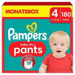 Pampers® Windeln baby-dry™ Monatsbox Größe Gr.4 (9-15 kg) für Babys und Kleinkinder (4-18 Monate), 180 St.