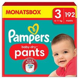 Pampers® Windeln baby-dry™ Monatsbox Größe Gr.3 (6-11 kg) für Babys und Kleinkinder (4-18 Monate), 192 St.