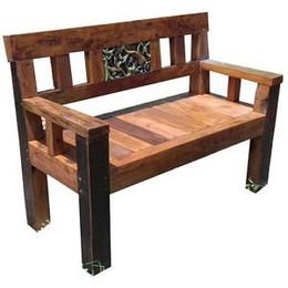 Garden Pleasure Gartenbank Sumba 940233 braun Holz 120,0 cm