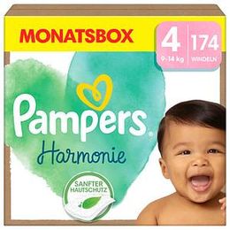 Pampers® Windeln Harmonie™ Größe Gr.4 (9-14 kg) für Babys und Kleinkinder (4-18 Monate), 174 St.