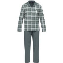 Ammann Schlafanzug Herren Pyjama lang geknöpft (2 tlg) Baumwolle