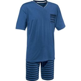 REDBEST Pyjama Herren-Shorty Single-Jersey Streifen