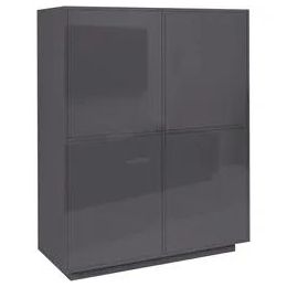 Highboard Inosign "bloom" Sideboards Gr. B/H/T: 100 cm x 126 cm x 41,4 cm, schwarz (anthrazit hochglanz) Höhe ca. 126 cm