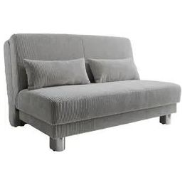 Schlafsofa Inosign "Gina" Sofas Gr. B/H/T: 120cm x 86cm x 195cm, Cord, grau mit einem Handgriff vom Sofa zum Bett