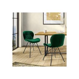 ML-Design Stuhl Esszimmerstuhl Set mit Rückenlehne und Metallbeinen Küchenstühle (2 St)