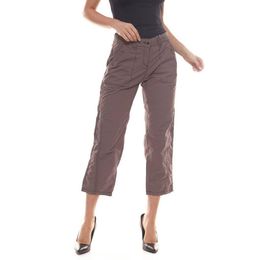 Opus Stoffhose Opus Stoff-Hose leichte Damen Ringel-Hose in 7/8-Länge Mode-Hose Bordeaux