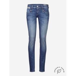 Herrlicher Slim-fit-Jeans Piper Schmale Hüftjeans aus Candiani Denim