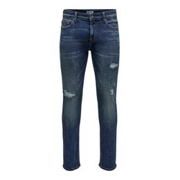 Only & Sons ONLY & SONS Slim-fit-Jeans Slim Fit Jeans Basic Hose Denim Pants ONSLOOM Stoned Washed (1-tlg) 3970 in Blau-3