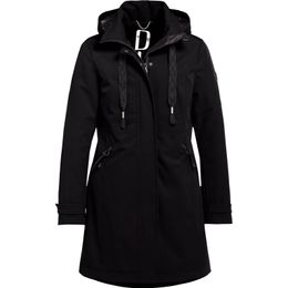 District Parka, Kapuze, wasserabweisend, für Damen, schwarz, 44