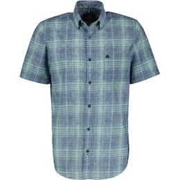 Lerros Freizeithemd, Regular-Fit, Kurzarm, Button-Down-Kragen, für Herren, blau, XL