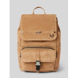 Michael Kors Rucksack aus Kalbsleder mit Label-Detail