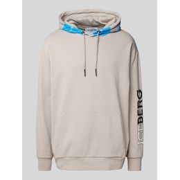 Iceberg Hoodie mit Label-Print und Känguru-Tasche