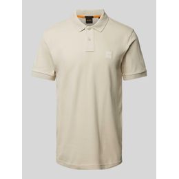 BOSS Orange Slim Fit Poloshirt mit Label-Patch Modell 'Passenger'