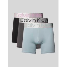 Calvin Klein Underwear Trunks mit Label-Bund im 3er-Pack