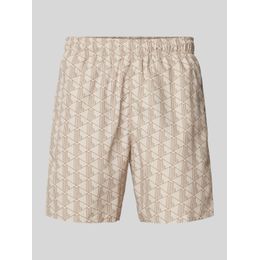 Lacoste Regular Fit Shorts mit Allover-Label-Muster