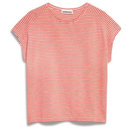 armedangels - Women's Ofeliaa Lovely Stripes - T-Shirt Gr XS rosa/rot