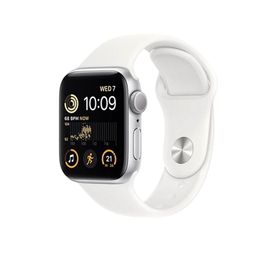 Apple Watch (Series SE) 2022 GPS 40 mm - Aluminium Silber - Sportarmband Weiß