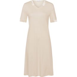 Hanro Joela Nachthemd, uni, Halbarm, für Damen, beige, XL