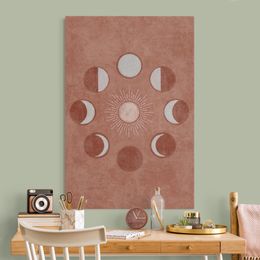 Akustikbild Boho Mondphasen mit Sonne