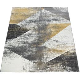 Teppich Paco Home "Mero 102" Teppiche Gr. B/L: 200 cm x 290 cm, 16 mm, 1 St., gelb Esszimmerteppiche
