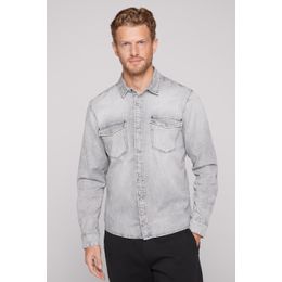 Jeanshemd CAMP DAVID Gr. 4XL, Normalgrößen, light grey bleached Herren Hemden Langarm