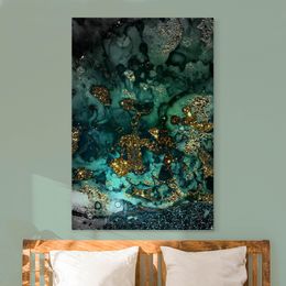 Akustikbild Goldene Meeres-Inseln Abstrakt