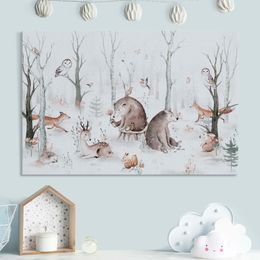 Akustikbild Aquarell Waldtierfreunde