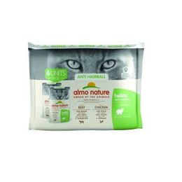 Almo Nature Almo Holistic Anti Hairball Multipack 6x70 g mit Rind & Huhn