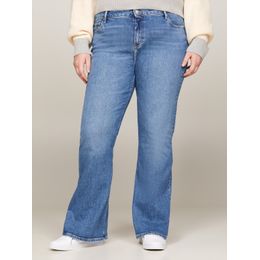 Bootcut-Jeans Tommy Hilfiger Curve "CRV BOOTCUT RW MEL" Gr. 46, N-Gr, blau (mel) Damen Jeans Bootcut