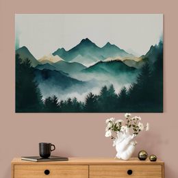 Akustikbild Aquarellierte Berglandschaft