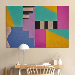 Akustikbild Big Bold Color Block Concrete