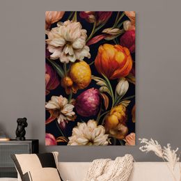Akustikbild Blumenbild in warmen Farben