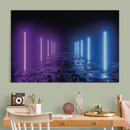 Akustikbild Neonlichter in Lila und Blau