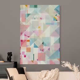 Akustikbild Pastellfarbene Dreiecke