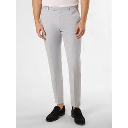 Strellson Bauksten-Hose Herren Super Slim Fit kariert, hellgrau