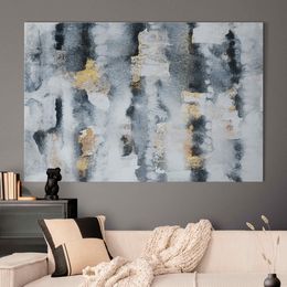Akustikbild Abstraktes Aquarell mit Gold