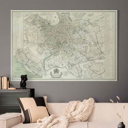 Akustikbild Vintage Stadtplan Rom Antik