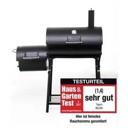 Tepro Holzkohlegrill Biloxi Smoker mit seitlicher Brennkammer