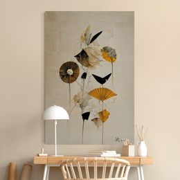 Akustikbild Trockenblumen in ocker