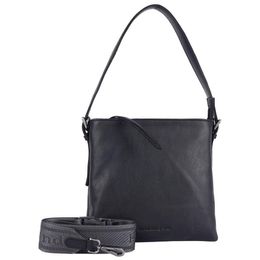 Harbour 2nd Handtasche, mit abnehmbaren Textilumhängeriemen, schwarz